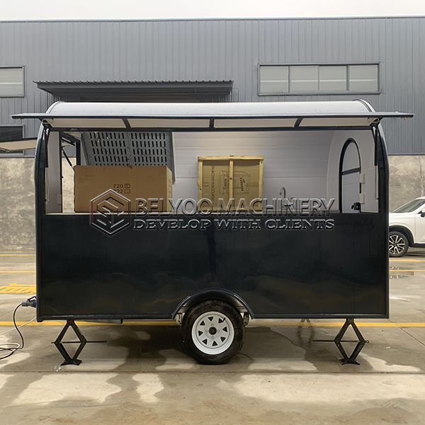 Black Small Round Trailer - Belyoo Food Truck Trailer