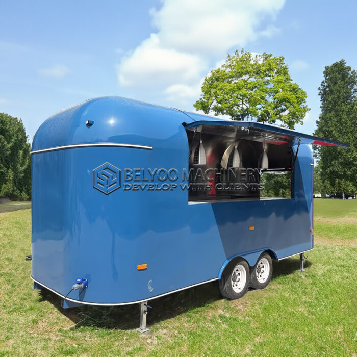 15FT Blue Airstream Food Trailer for Food Festivals & Markets - Belyoo
