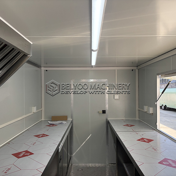 13FT Yellow Single Window Square Food Trailer - Belyoo